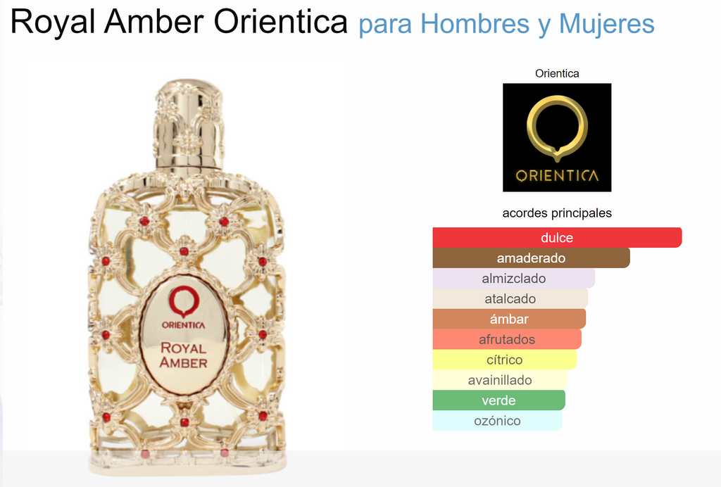 Royal Amber Orientica 3.4oz – Quimica de Perfumes
