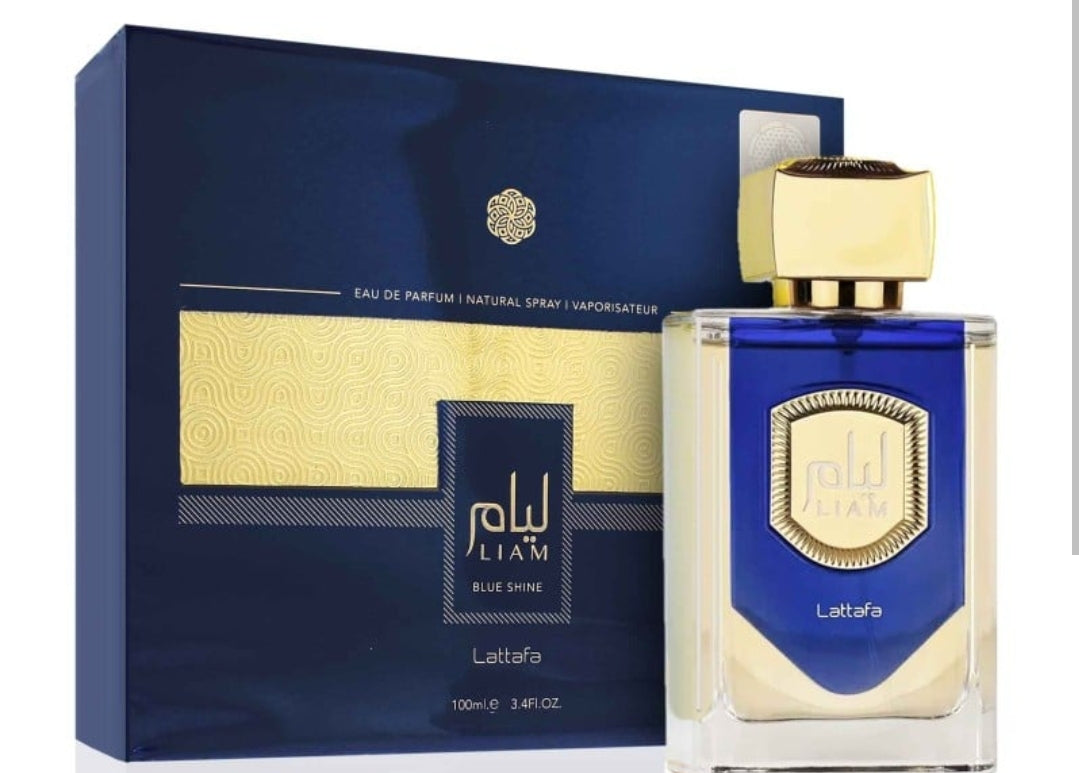 Liam Blue Shine de Lattafa Perfumes 3.4oz – Quimica de Perfumes